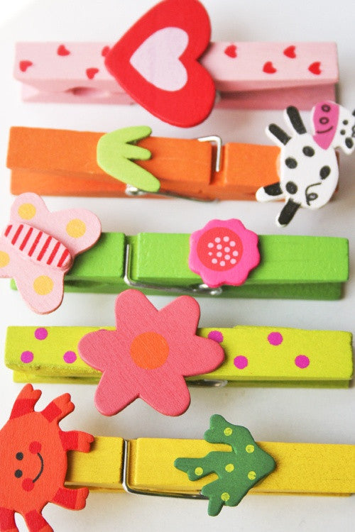 Wooden Colourful Peg | Kids Party Bag Filler for Kids UK – The Little ...